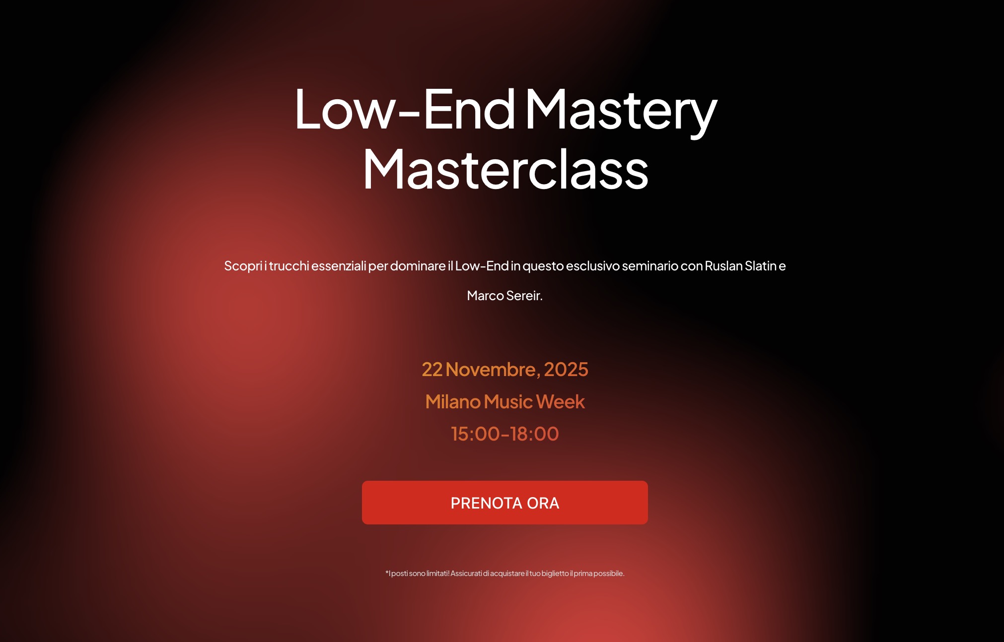 Masterclass Low-End Mastery - Milan - SLATIN.PRO - Premium Stem Mastering